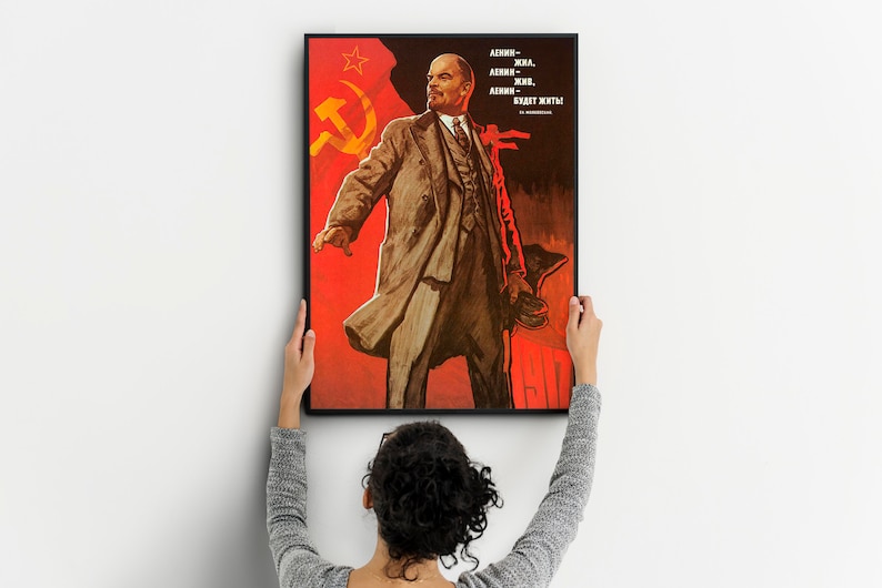 USSR Propaganda Poster Lenin Propaganda Poster Vintage Lenin | Etsy