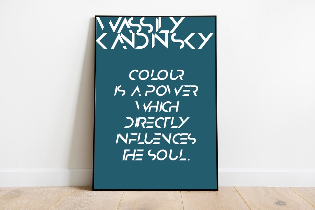 Wassily Kandinsky Quote Poster, Wassily Kandinsky Quote Wall Art ...