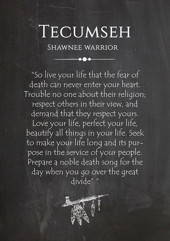 Tecumseh Quotes