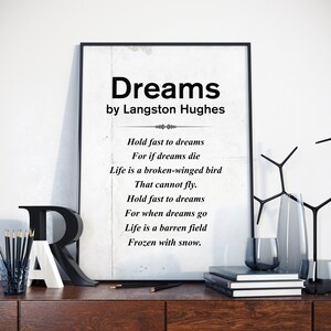 Dreams Poem by Langston Hughes, Langston Hughes Poetry, Langston Hughes ...