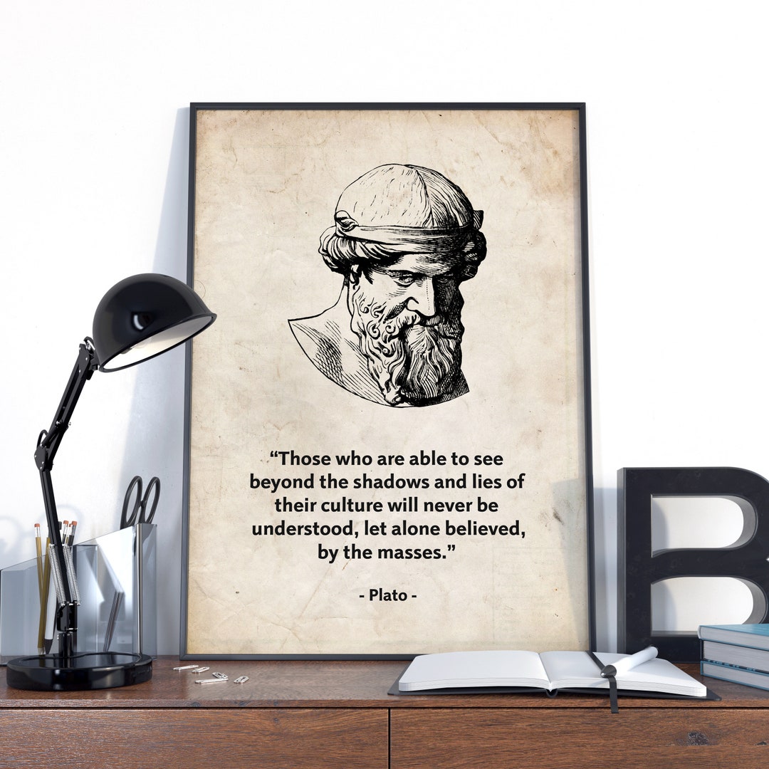 Plato, Plato Quote Poster, Plato Quote Wall Art, Athenian Philosopher ...
