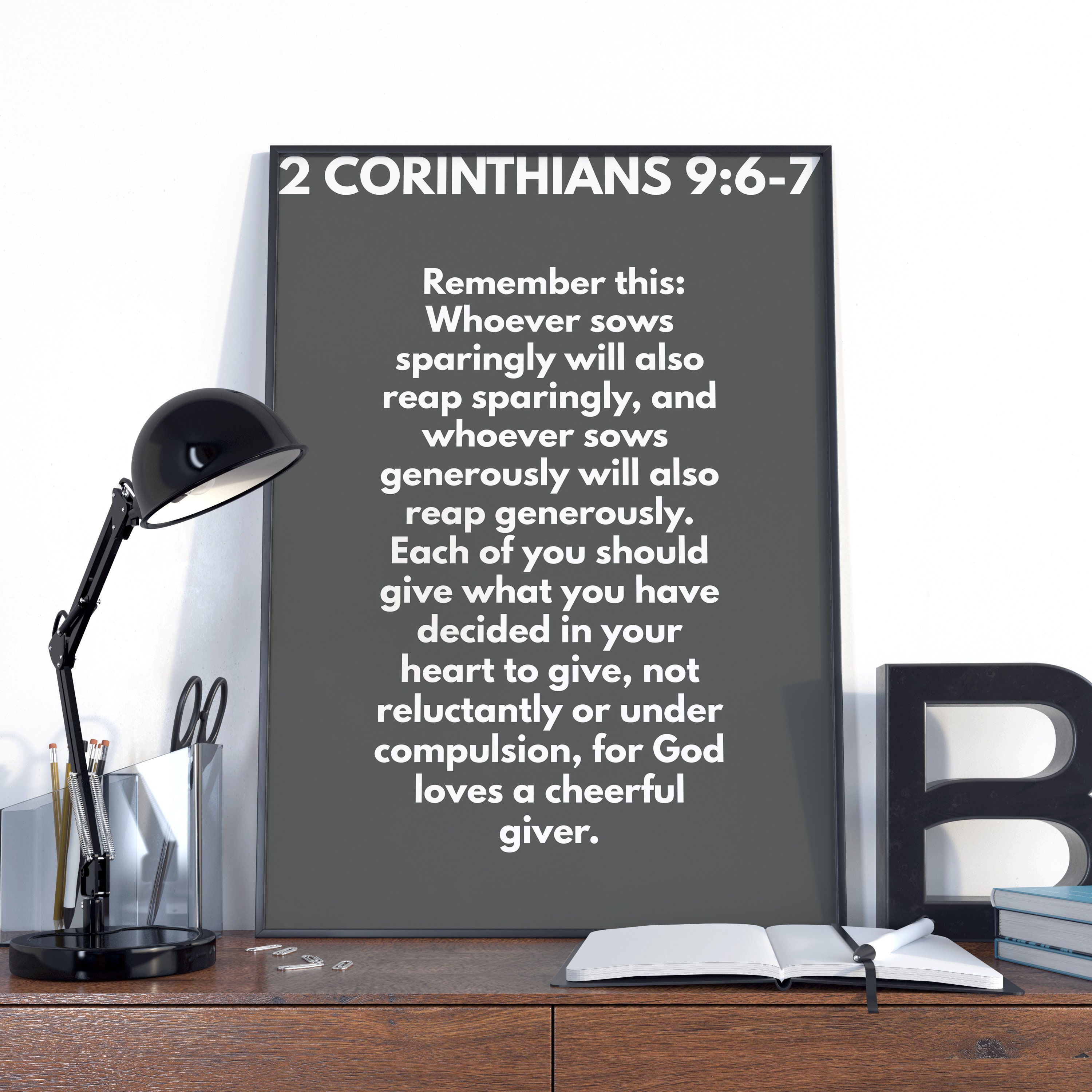 2 Corinthians 9:6 Corinthians Bible Verse Bible Quote Bible | Etsy