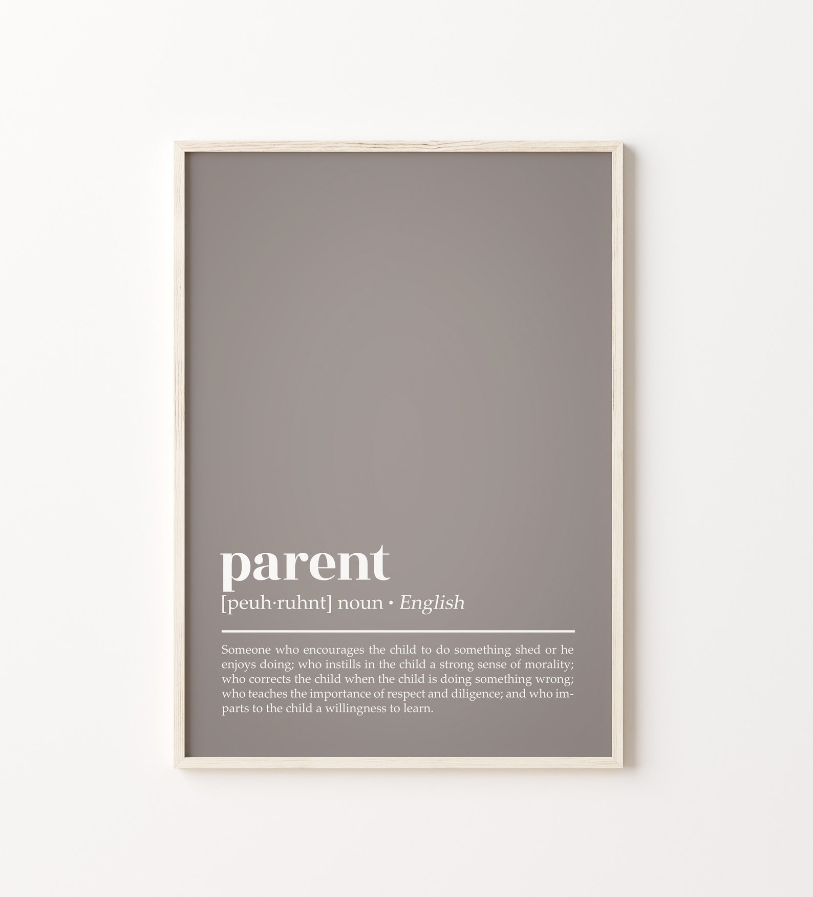 Parent Definition Poster Parent Definition Wall Art Parent - Etsy