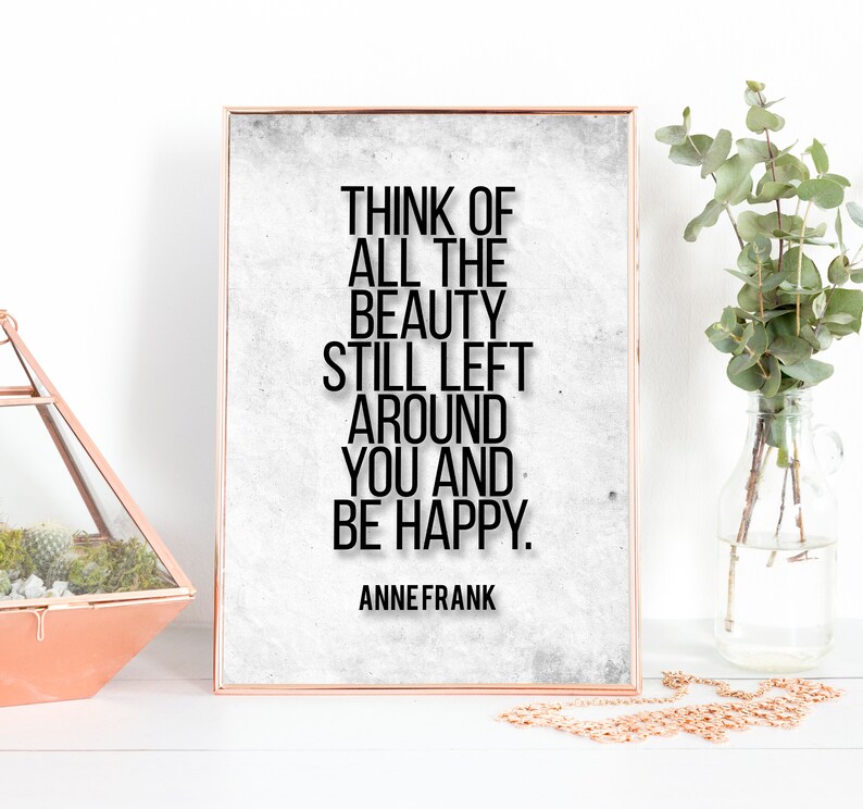 Anne Frank Anne Frank Quote Poster Anne Frank Quote Wall - Etsy