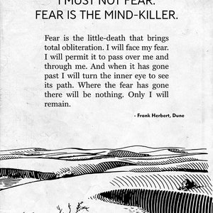 Litany Against Fear, Frank Herbert, Children of Dune, Bene Gesserit ...
