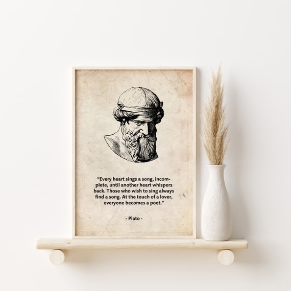 Plato Plato Quote Poster Plato Quote Wall Art Athenian - Etsy
