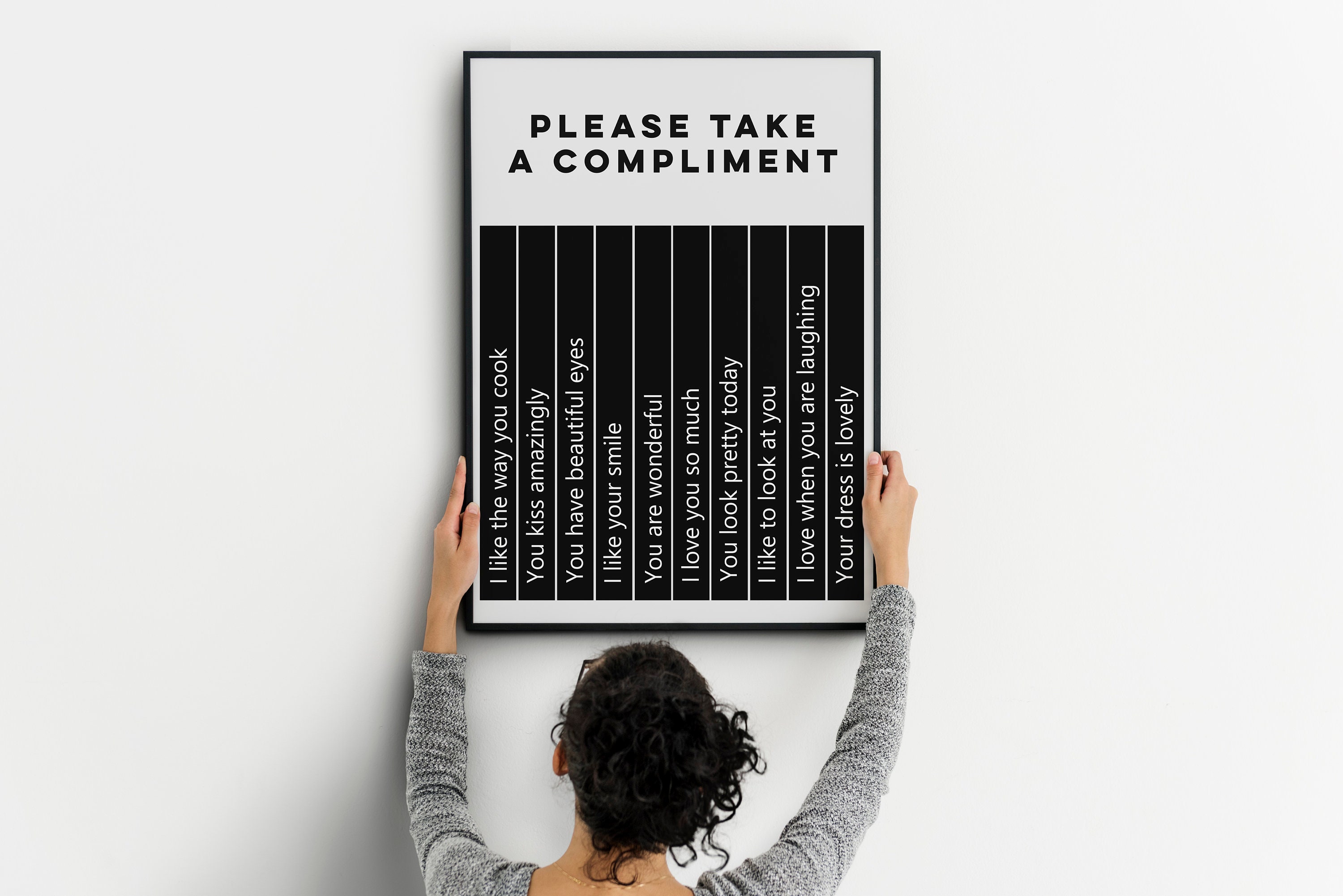 Please Take a Compliment Poster Family Wall Art Warm Home - Etsy