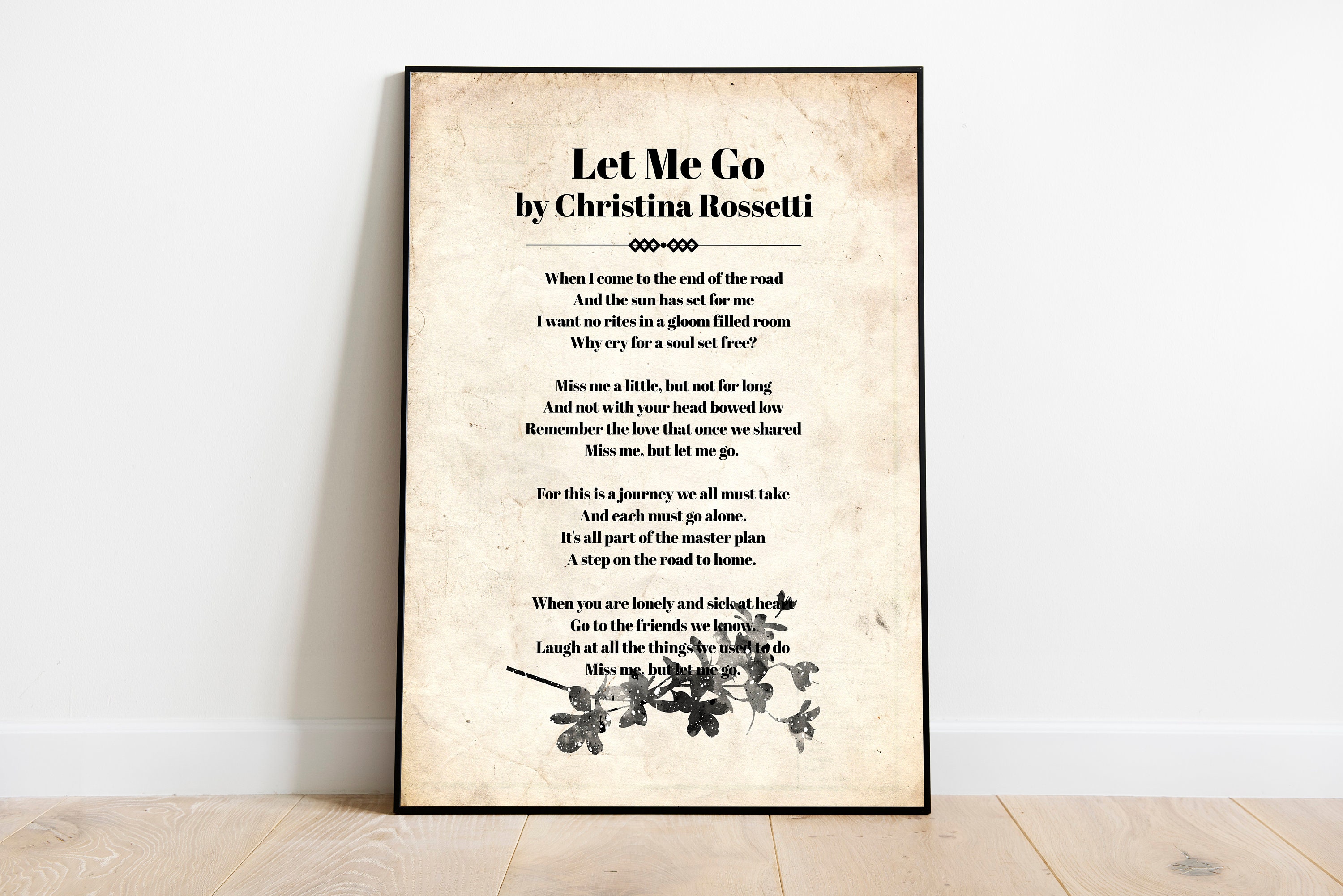 Let Me Go Poem by Christina Rossetti Christina Rossetti - Etsy