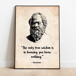 Socrates, Socrates Quote Poster, Socrates Quote Wall Art, Athenian ...