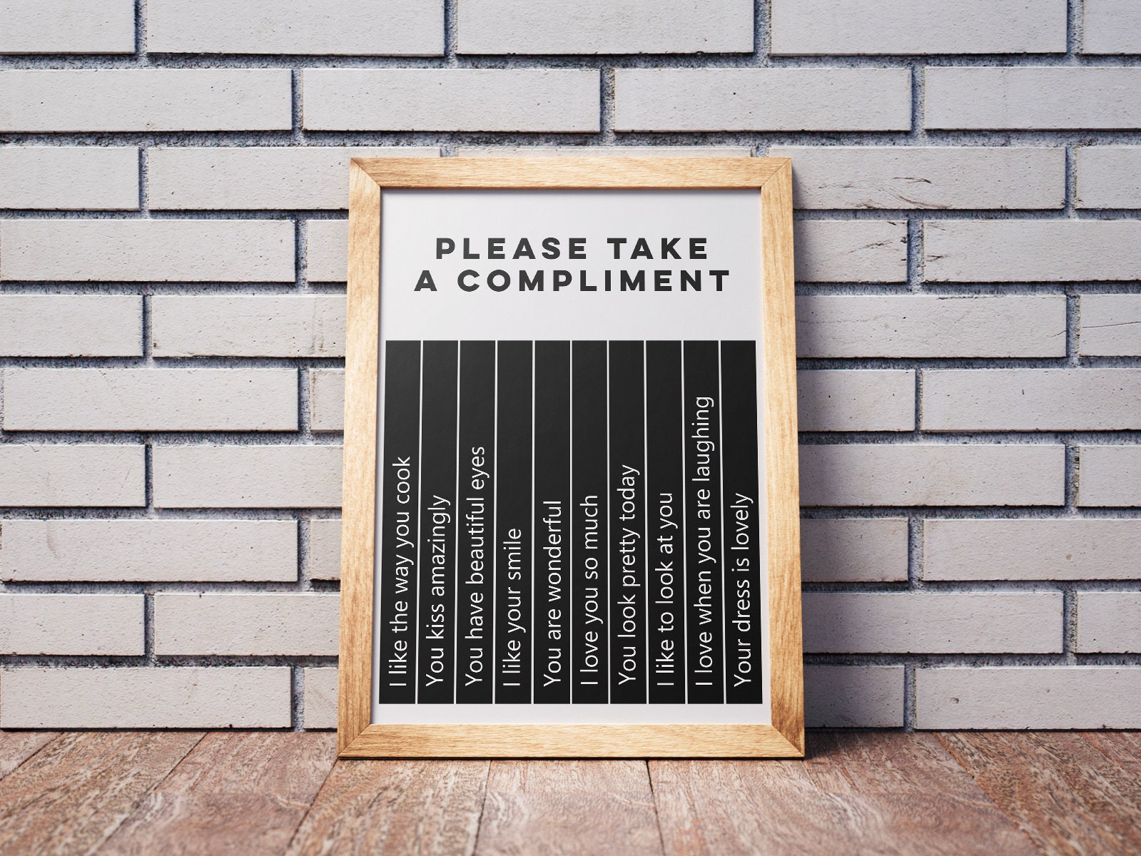 Please Take a Compliment Poster Family Wall Art Warm Home - Etsy