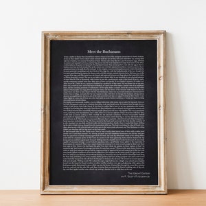 The Great Gatsby Excerpt Poster, Meet the Bunananes the Great Gatsby ...