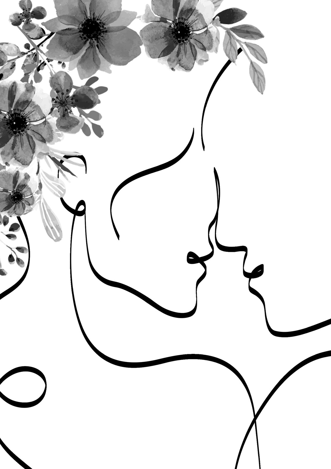 Line Art Couple Line Art Pair Line Art Lovers Couple - Etsy