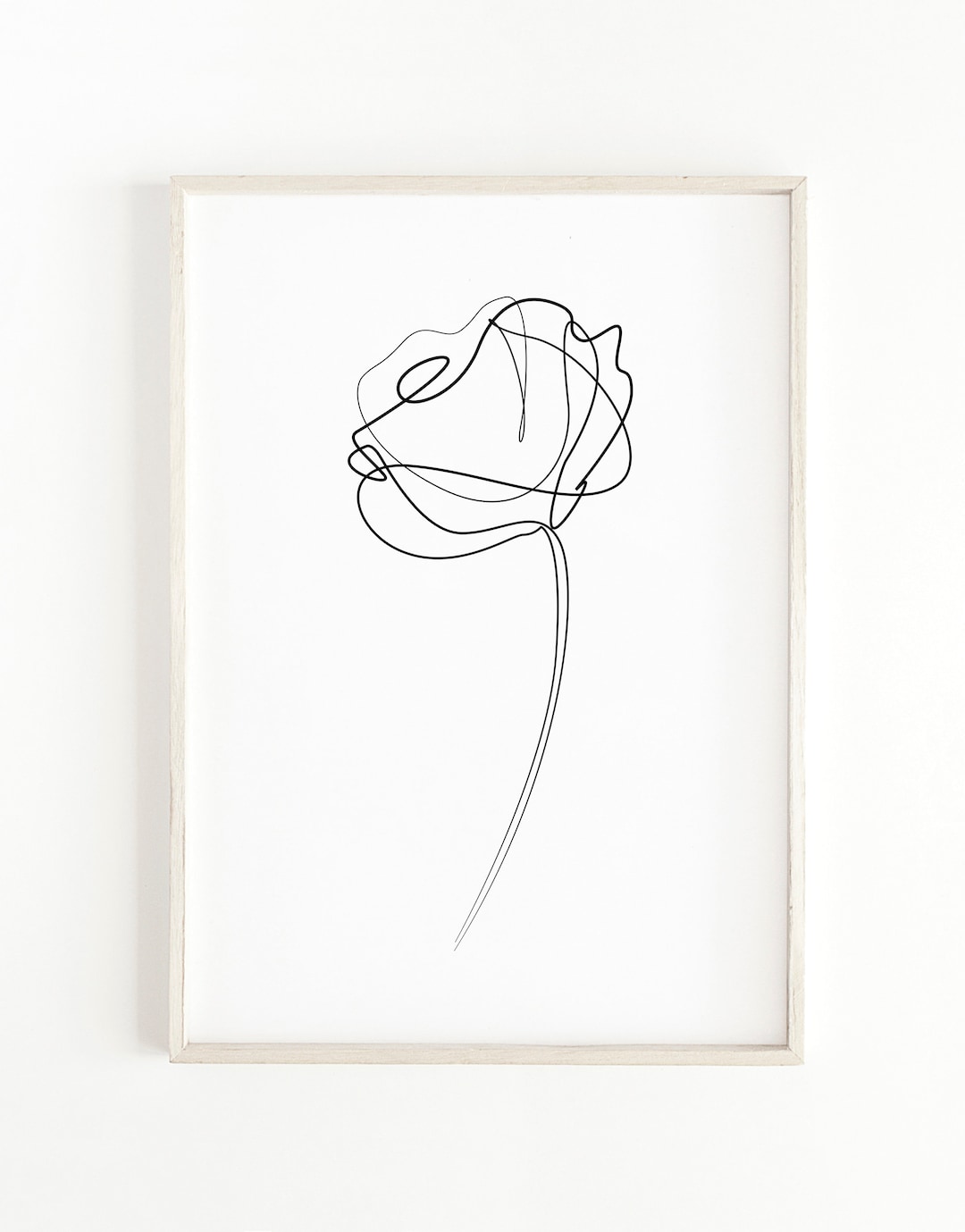 Blue Flower Line Art Print Botanical Garden Line Art Print - Etsy
