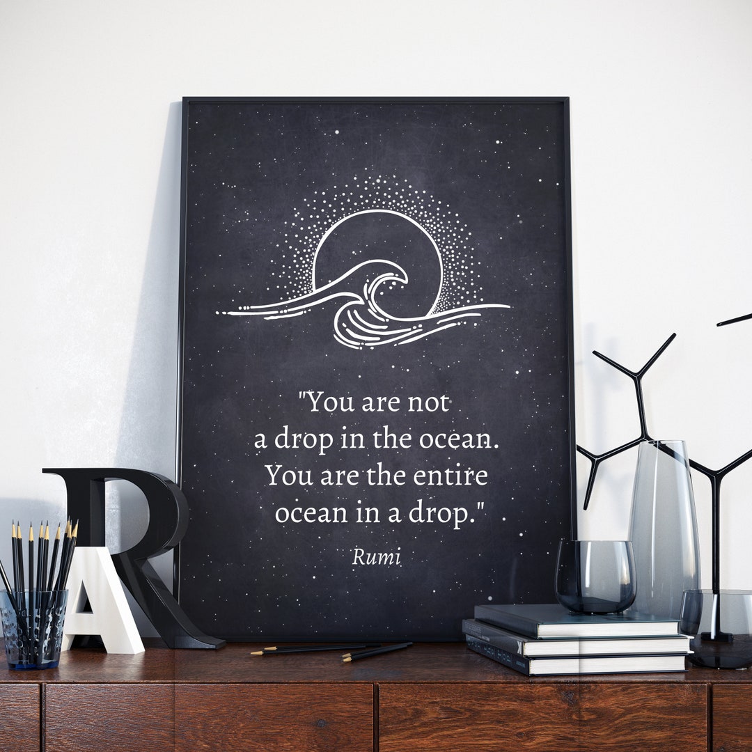 Rumi, Rumi Quote Poster, Rumi Quote Wall Art, Rumi Print, Rumi ...