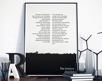The Journey by Mary Oliver - Etsy