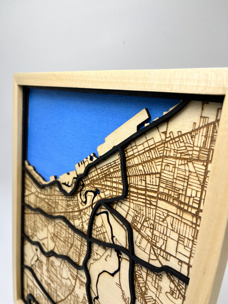 3D Laser Cut City Map - Etsy