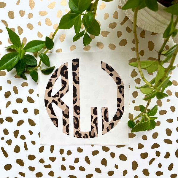 Monogram Sticker - Etsy
