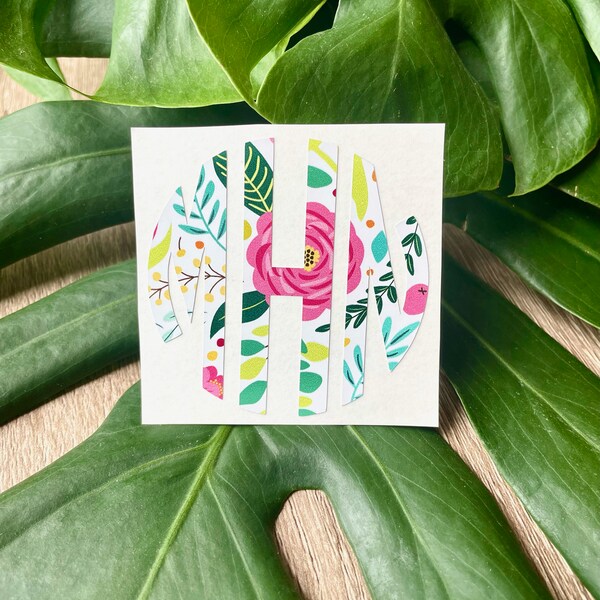 Monogram Sticker - Etsy