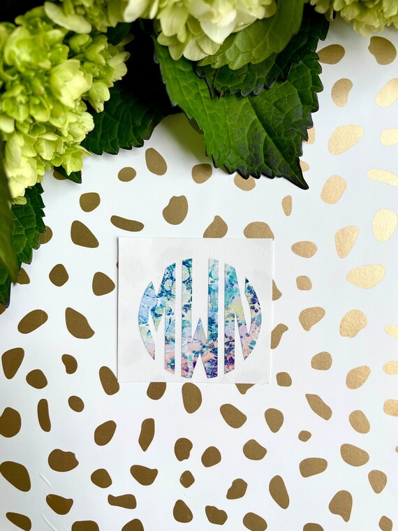 Ocean Water Block Permanent Vinyl Monogram Sticker Decal - Etsy