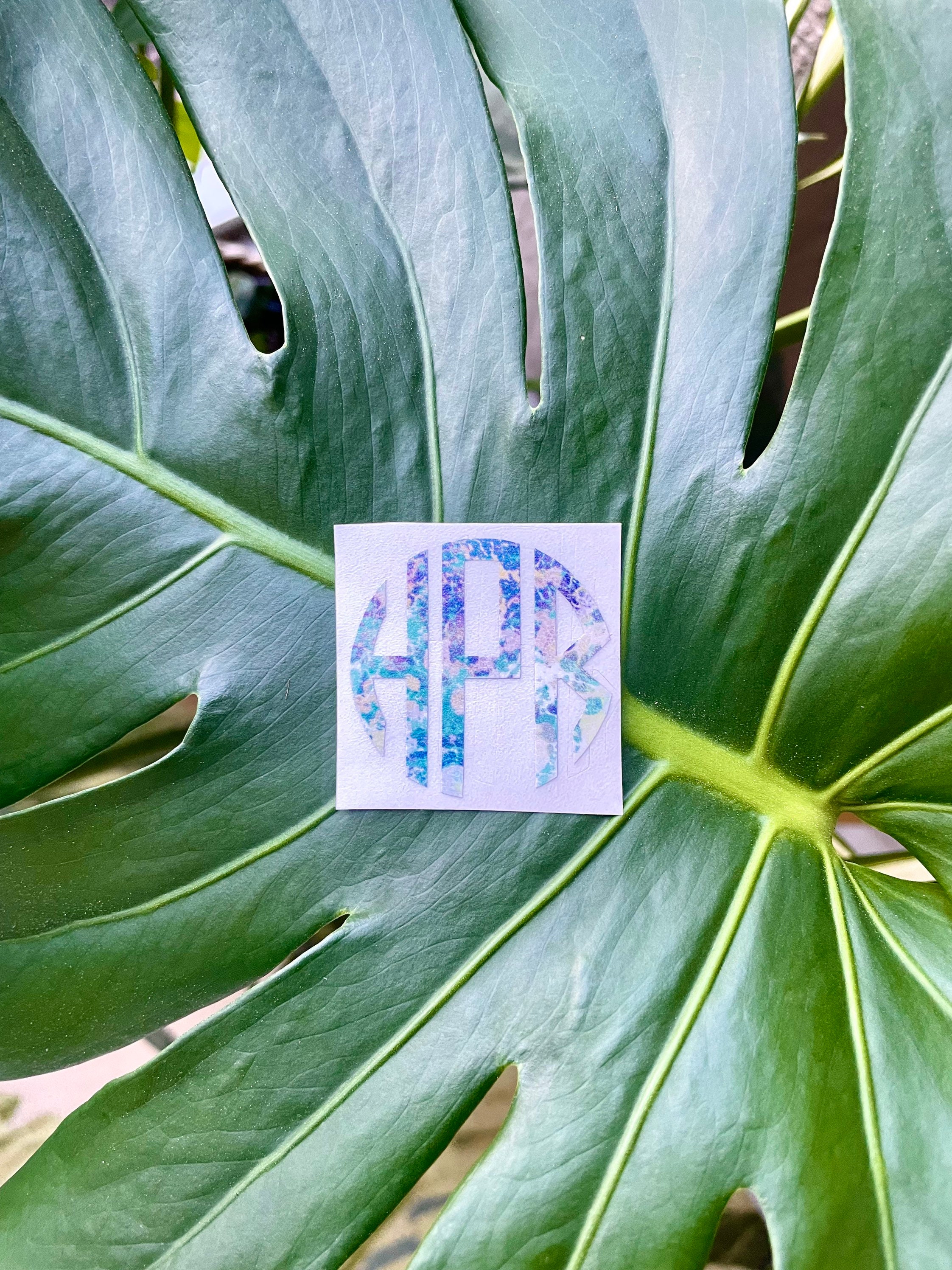 Ocean Water Block Permanent Vinyl Monogram Sticker Decal - Etsy