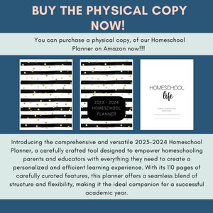 Printable Homeschool Planner 2023-2024 - Etsy