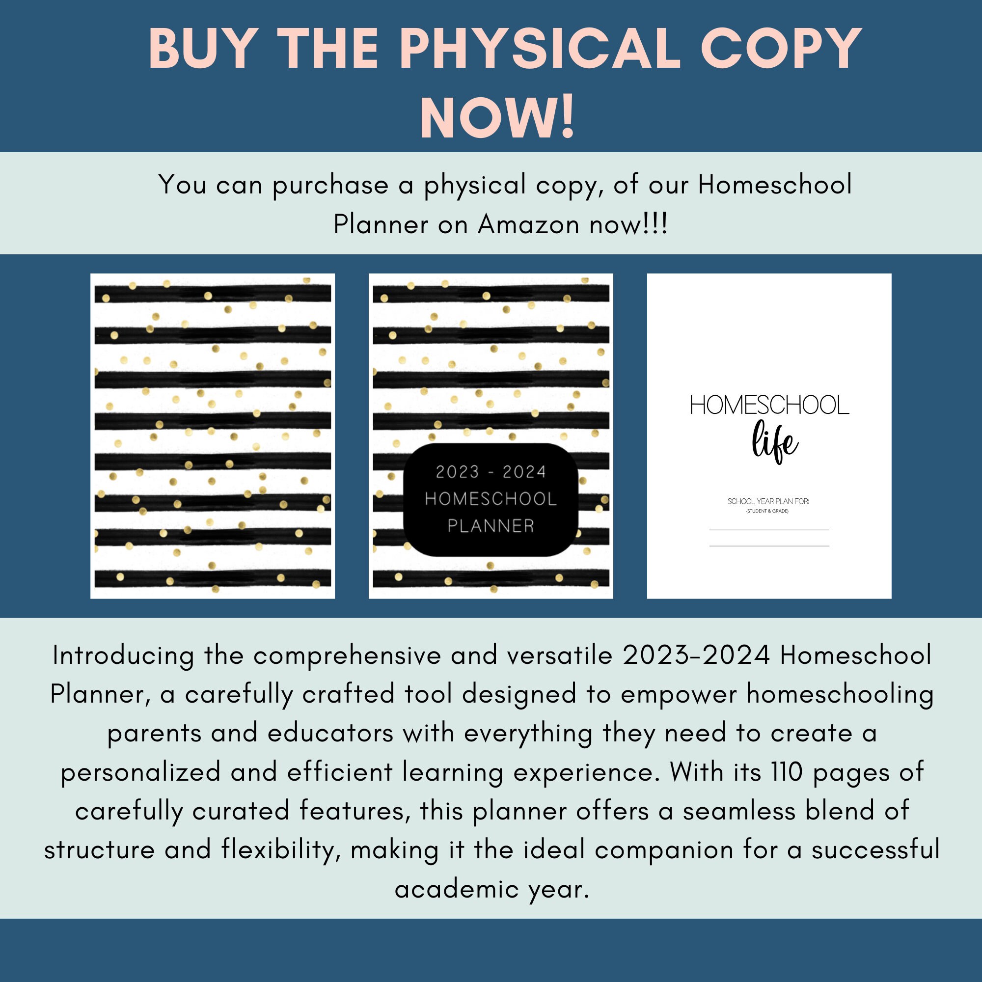 Printable Homeschool Planner 2023-2024 - Etsy