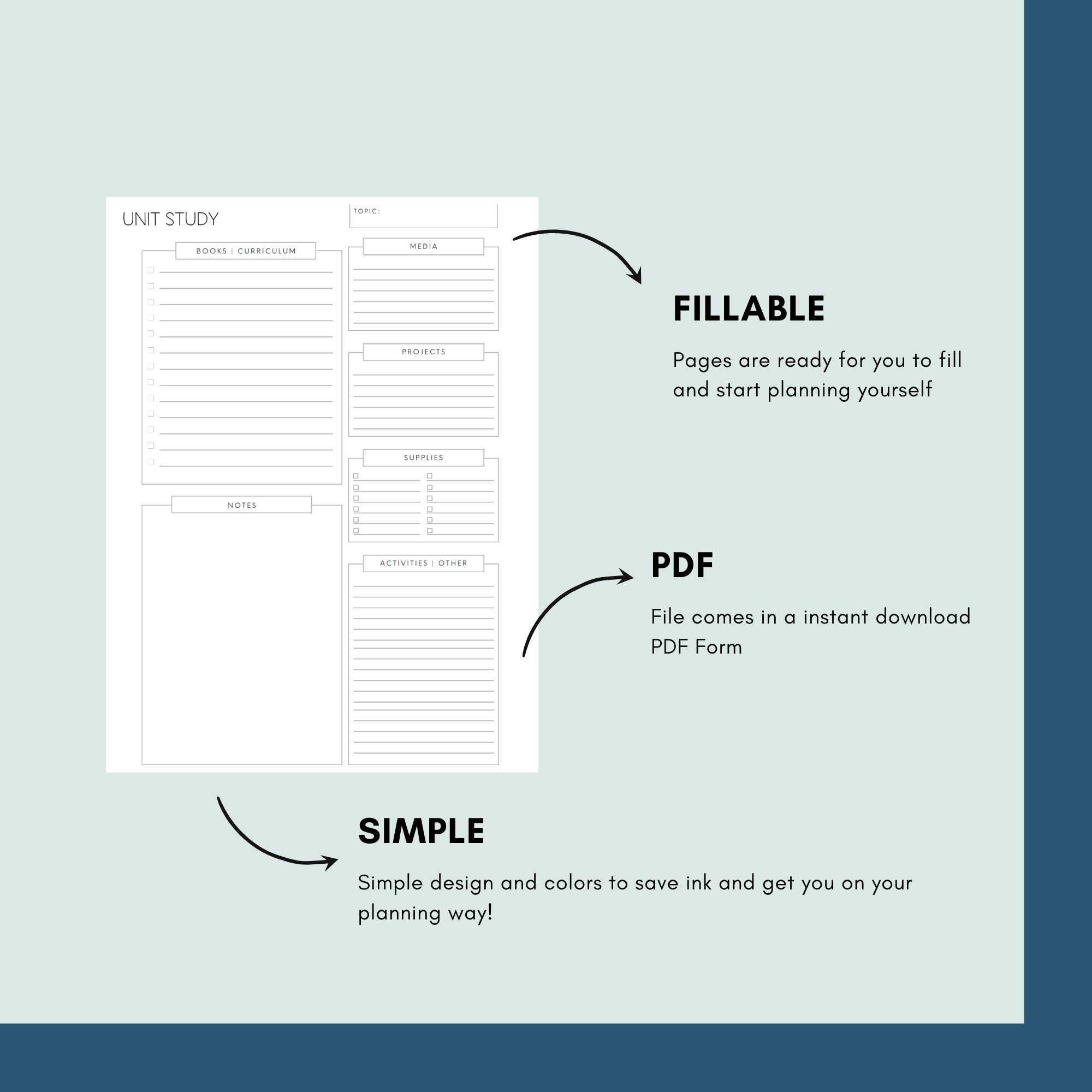 Printable Homeschool Planner 2023-2024 - Etsy