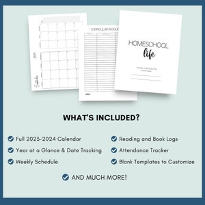 Printable Homeschool Planner 2023-2024 - Etsy