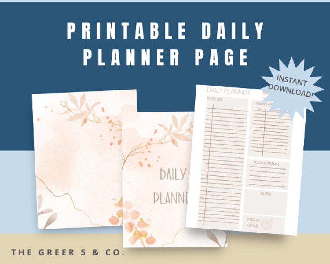 Printable Fall Theme Daily Planner Page - Etsy