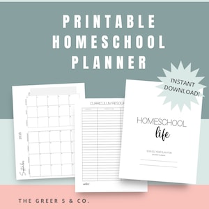 Printable Homeschool Planner 2023-2024 - Etsy