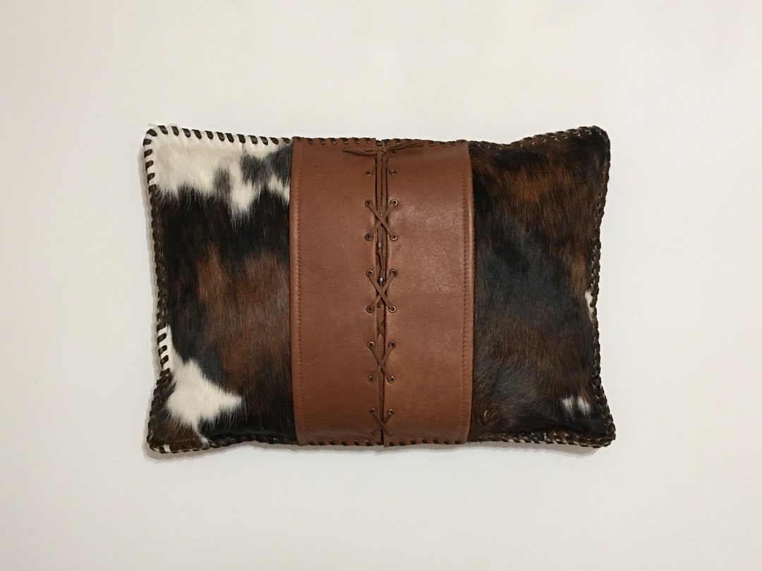Genuine Cowhide Leather Hair on Hide Cowhide Lace-up Whisky Leather ...