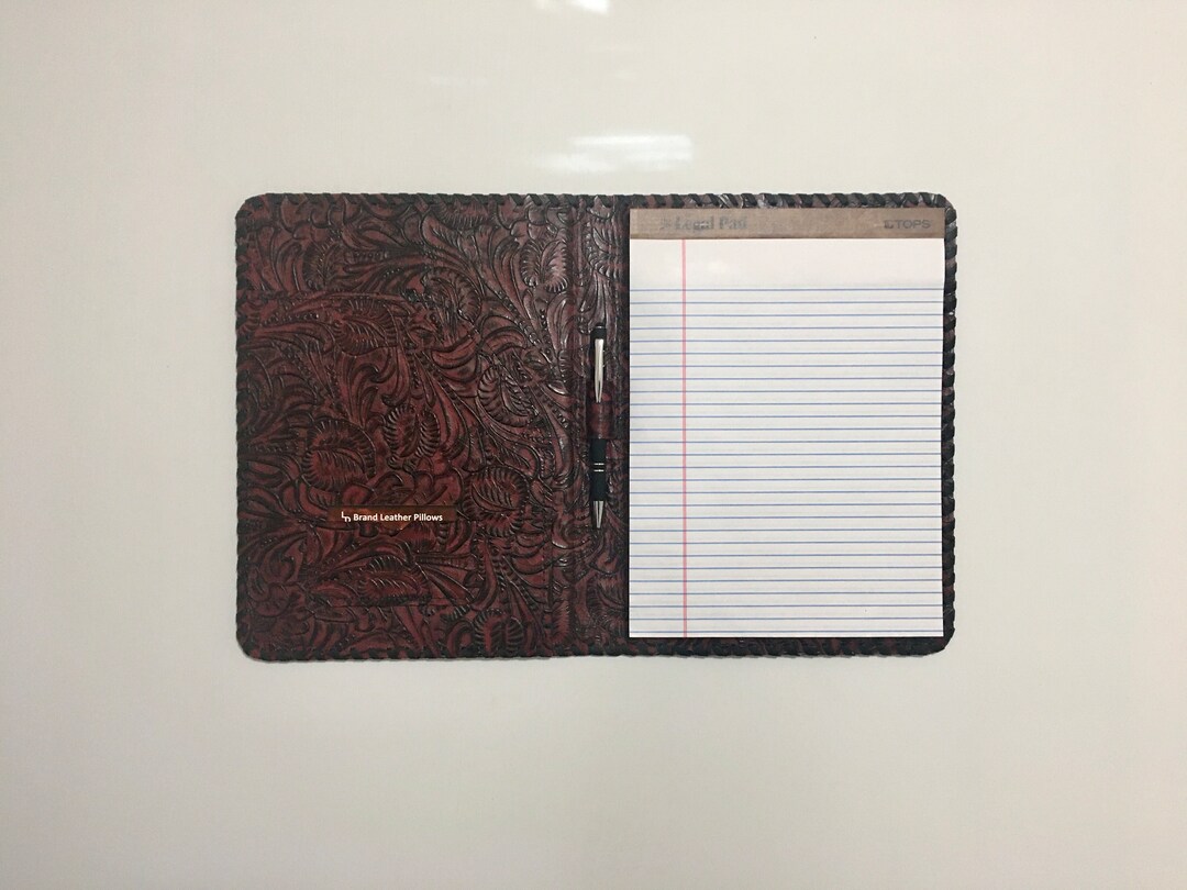 Genuine Leather Large Legal Pad Portfolio Journal Notebook With ...