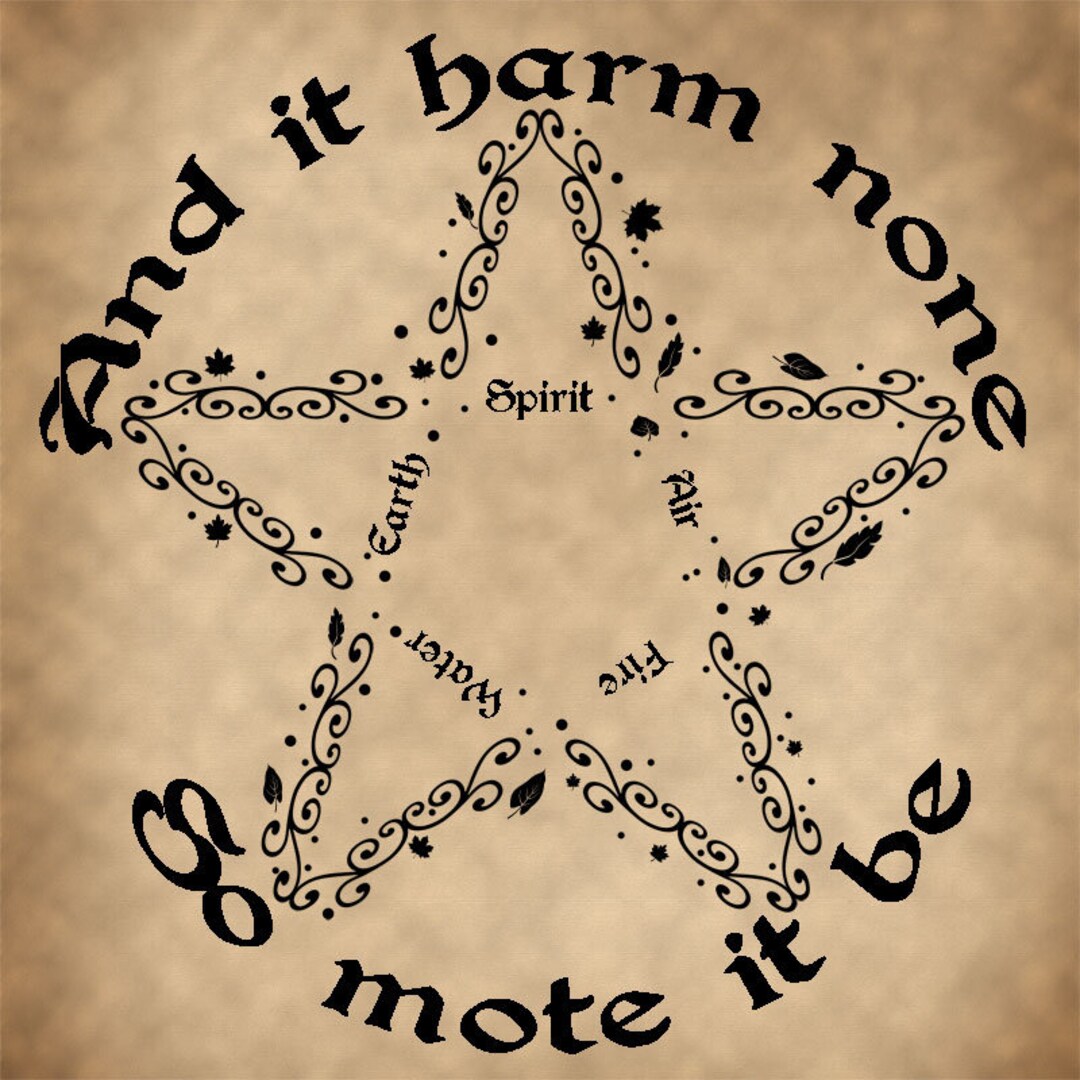 Pentacle - Art Print. Wall Art. Printable. Digital Download. Wiccan ...