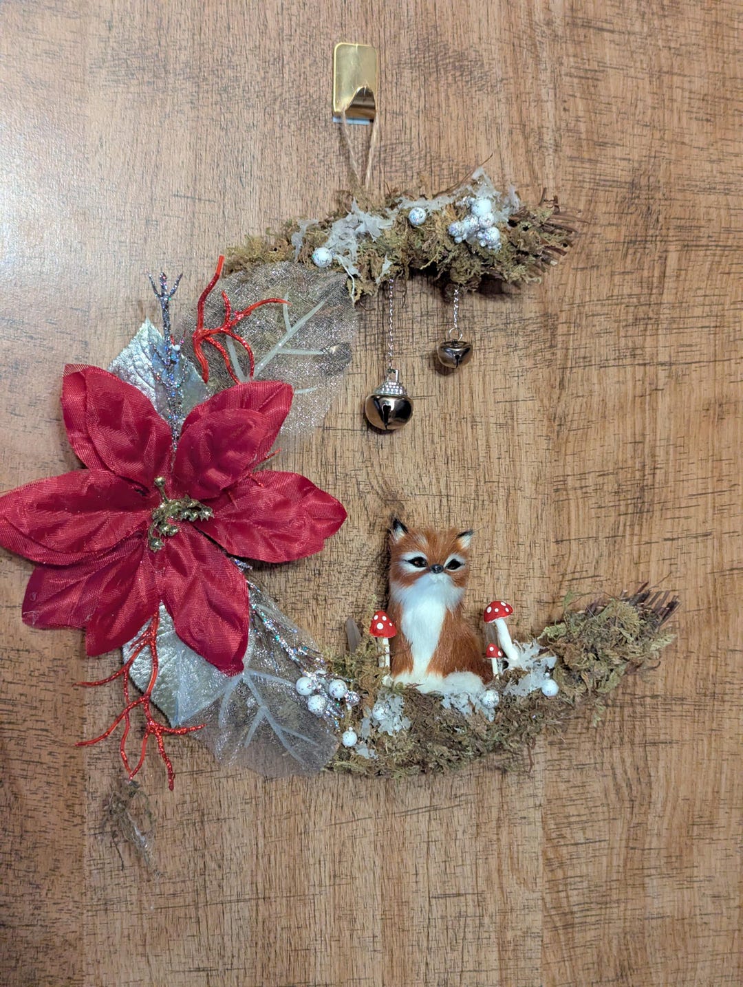 Small Yuletide Fox Moon Wreath - Etsy