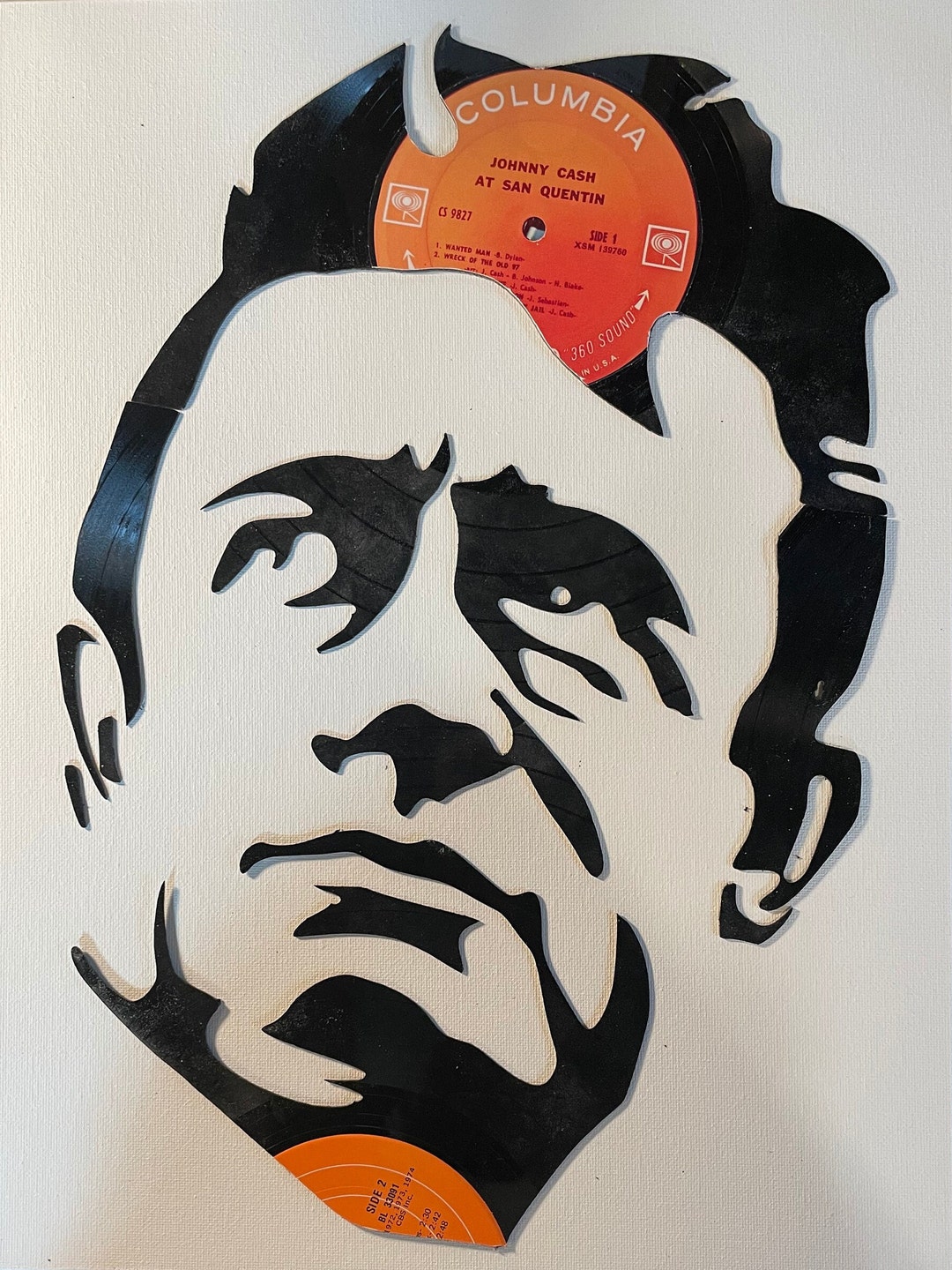 Johnny Cash Vinyl Record Limited Edition Art Up-cycled - Etsy
