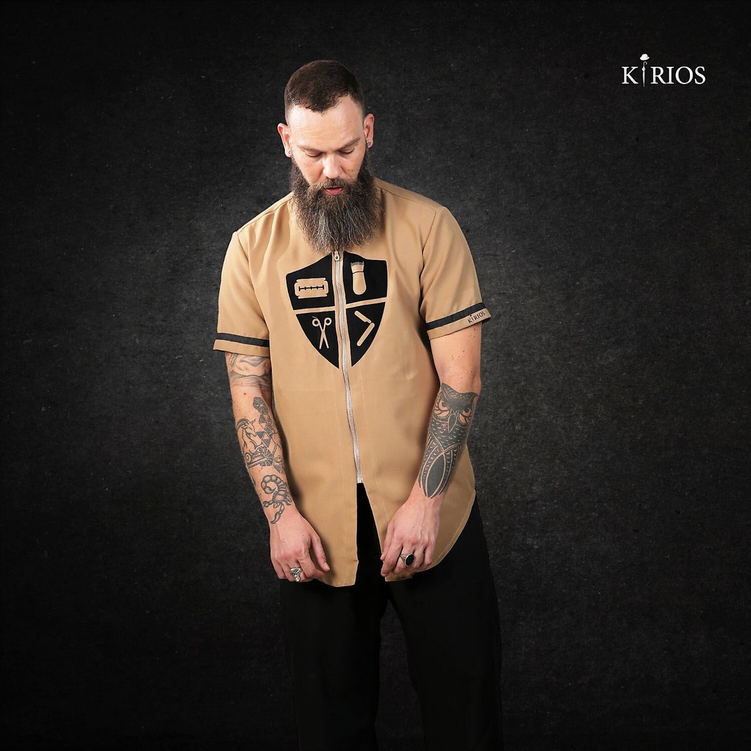 Premium Barber Smock From Kirios Barber Luxury,a Pale Shade of Brown ...