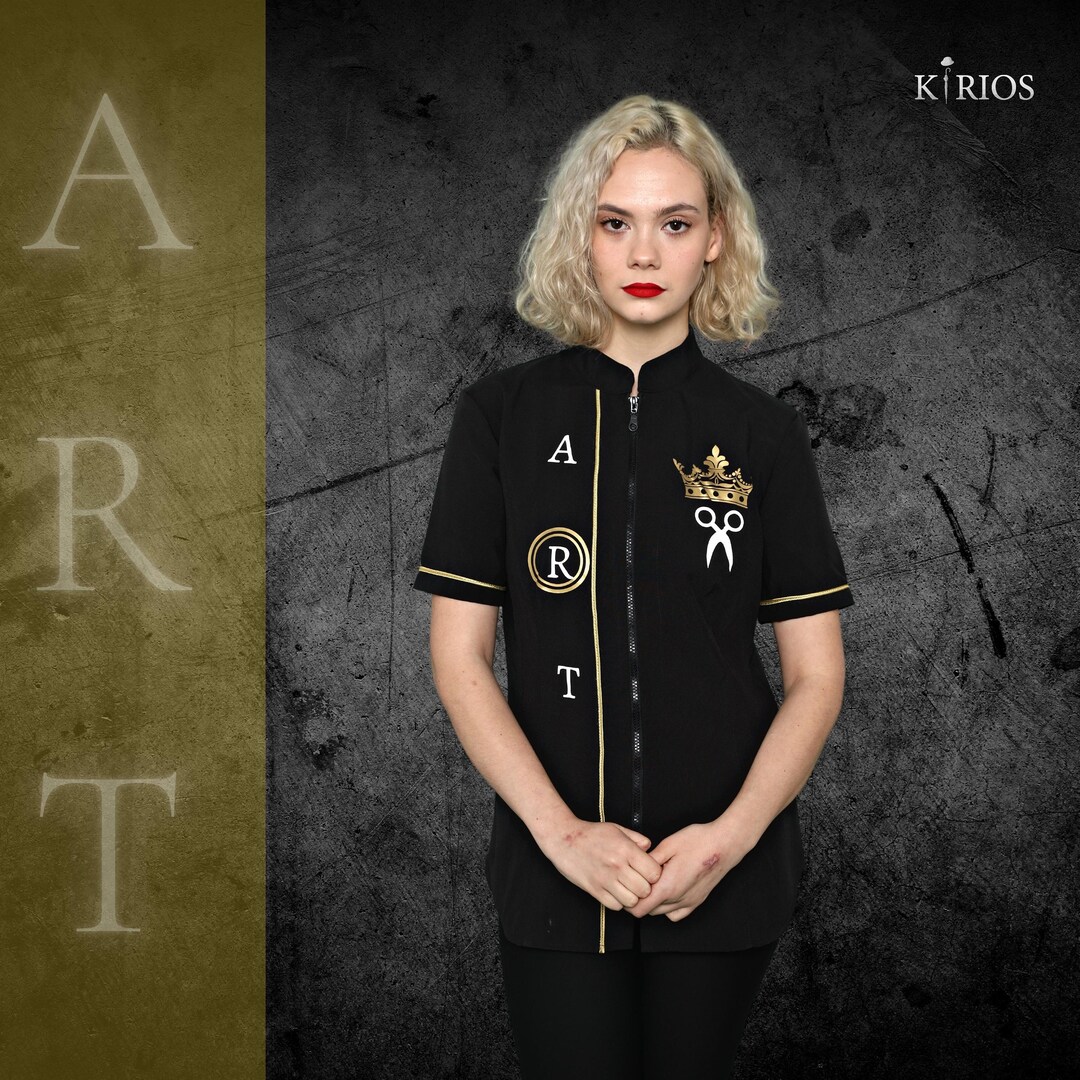 Premium Barber/hair Stylist Grooming Smocks for Women,black&gold,barber ...