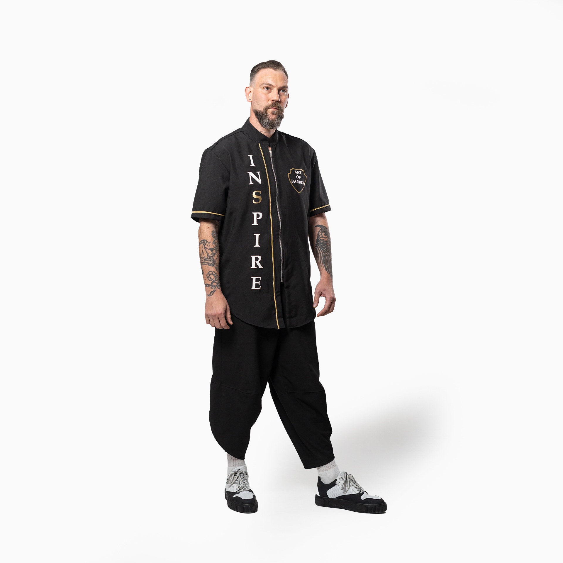 Black & Gold Barber Smock: Waterproof, Anti-allergic, Non-stick - Etsy