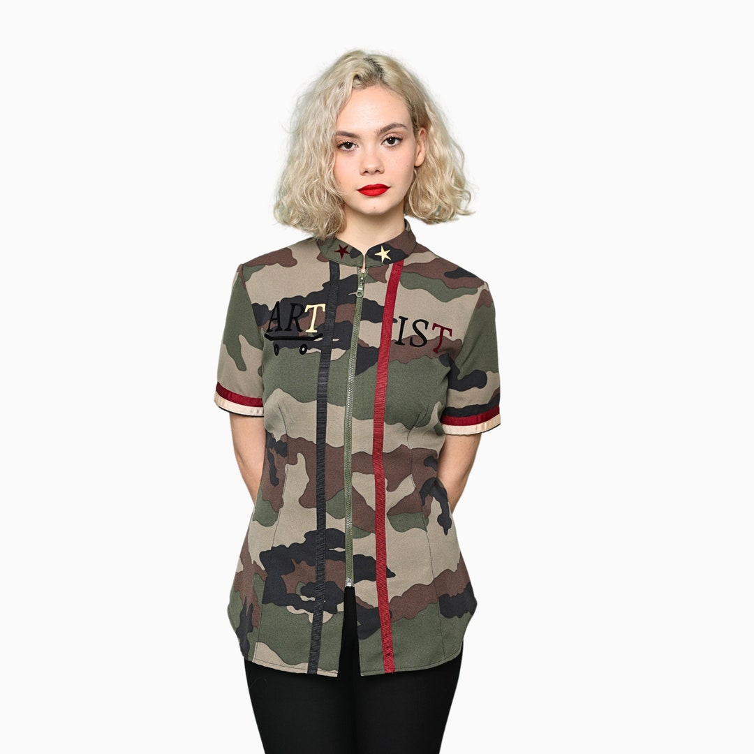 Premium Barber/hair Stylist Grooming Smock,female,camo,tailor Made ...