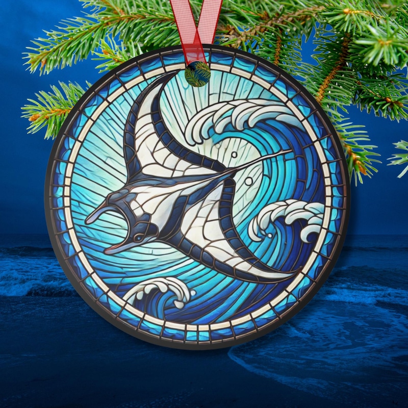 Blue Beach Glass Ornaments - Etsy