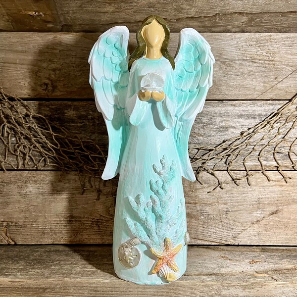 Painted Wood Angel - Etsy