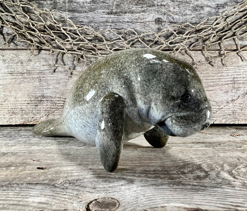 Large Realistic Polyresin Florida Manatee Tabletop Figure - Etsy