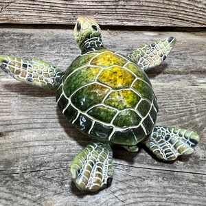Realistic Polyresin Green Sea Turtle Figurine - Etsy