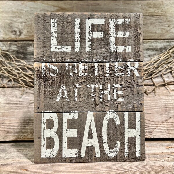 Weathered Beach Sign - Etsy