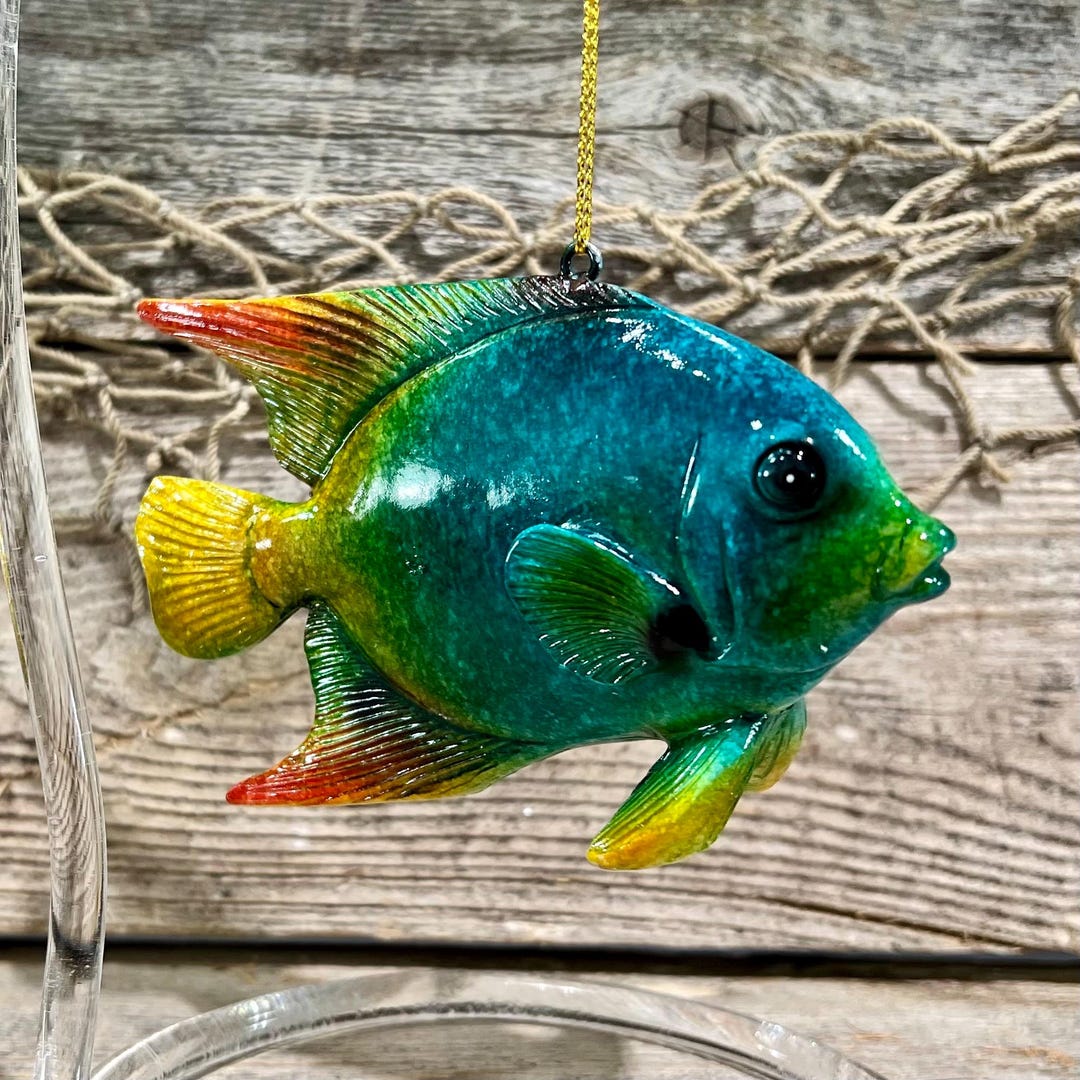Colorful Polyresin Tropical Fish Ornament Figurine for Beach and Sea ...