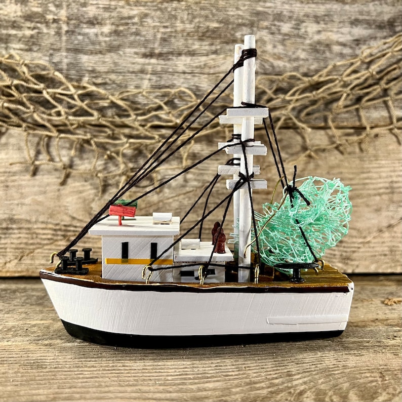 Decorative Handcrafted Wooden Gulf Shrimp Boat - Etsy