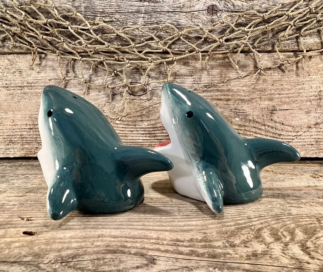 Great White Sharks Ceramic Salt & Pepper Shakers - Etsy