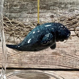 Polyresin Florida Manatee Ornament and Figurine - Etsy