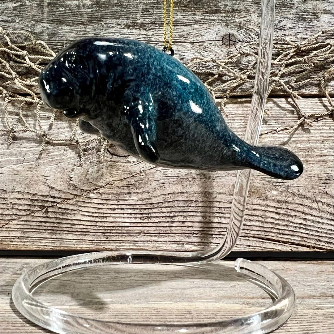 Polyresin Florida Manatee Ornament and Figurine - Etsy