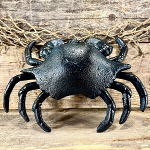 Navy Cast Iton Blue Crab Decorative Keeper Box With Hinged Secret Lid ...